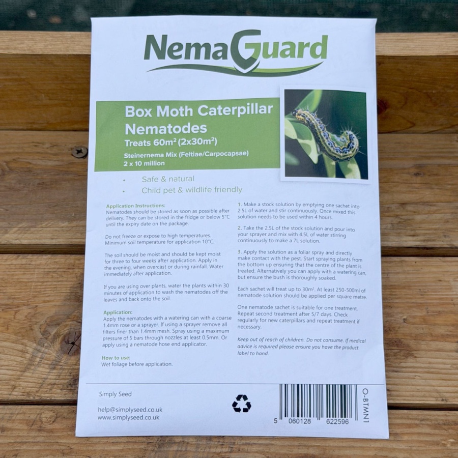 NemaGuard Box Tree Caterpillar Nematodes - easy to apply treatment.