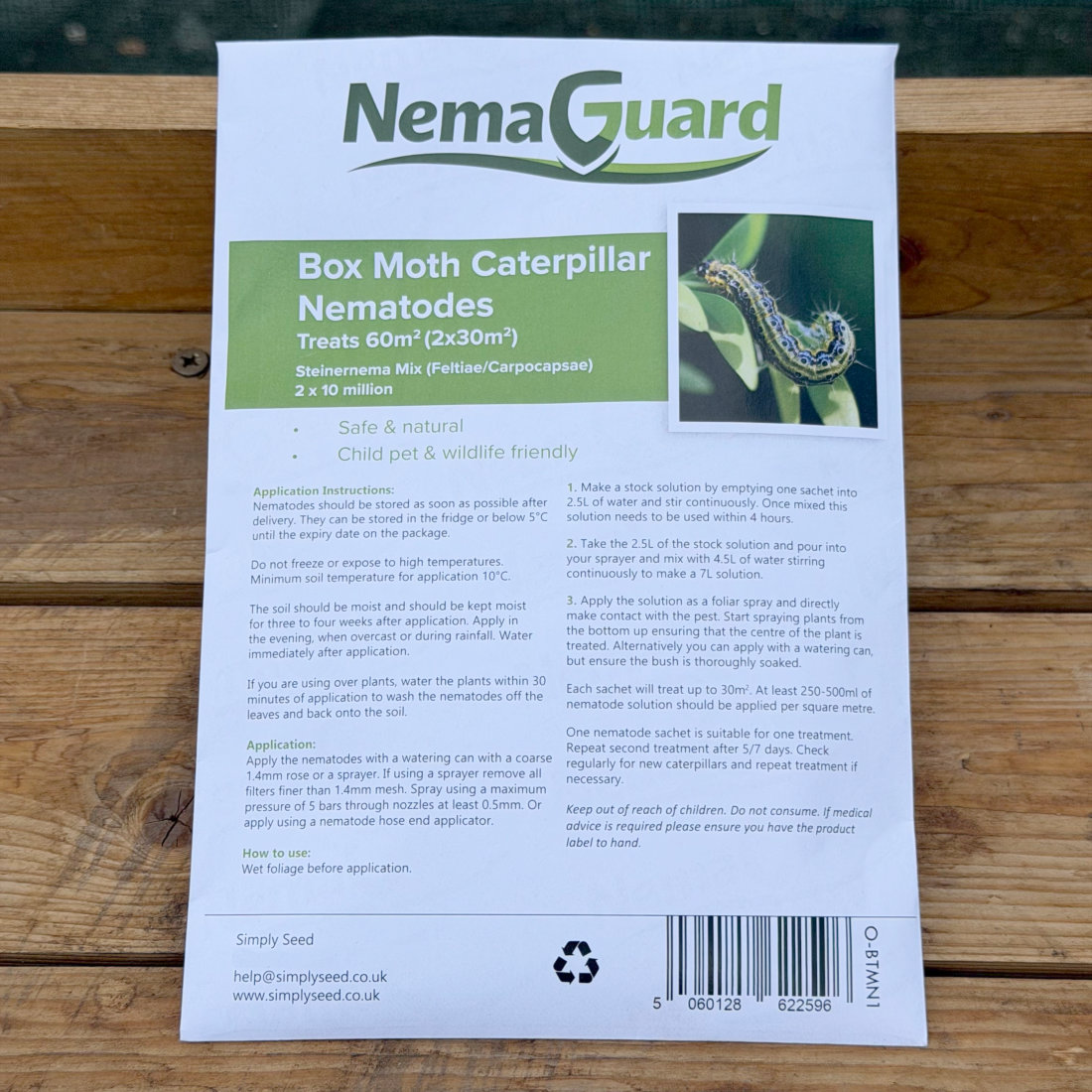 NemaGuard Box Tree Caterpillar Nematodes - easy to apply treatment.