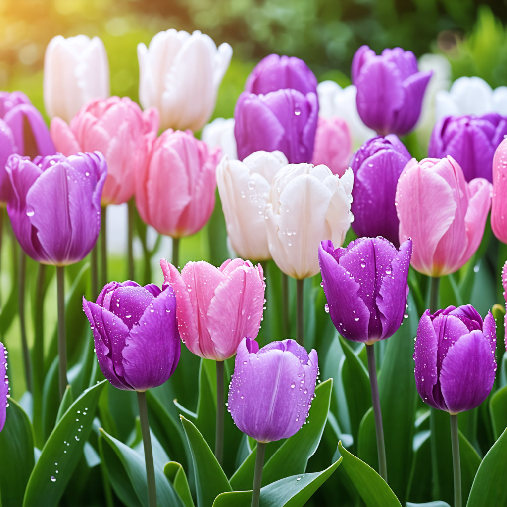 24 x Tulip Bulbs - Purple Passion Mix